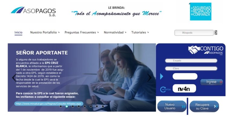 Asopagos: Pago de planilla en línea y por consignación