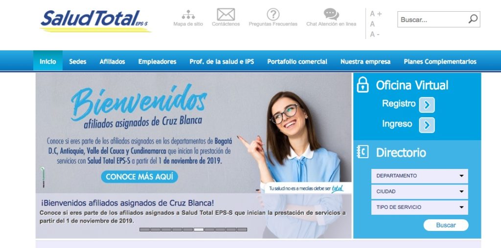 Lista de las Entidades Promotoras de Salud (EPS) de Colombia